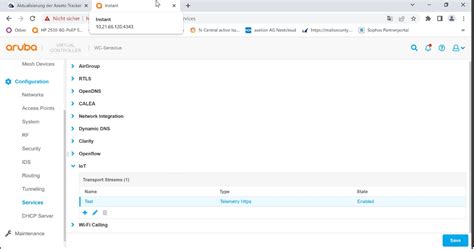 Setup Aruba Integration On Aruba Side