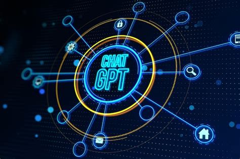 Premium Photo Digital Concept Of Chat Gpt With Neon Blue Design On A