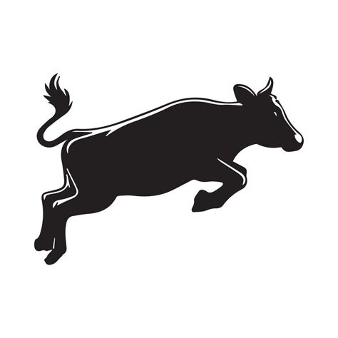 Cow Silhouette Cow Jumping Illustration 44166483 Vector Art At Vecteezy