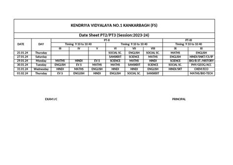 Date Sheet 1 Pdf