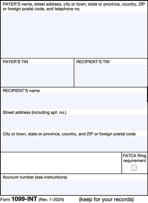 IRS Form INT Instructions Interest Income