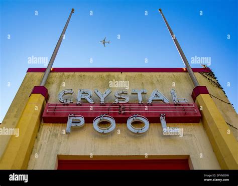 Entrance And Art Deco Sign For Crystal Pool Glen Echo Park Glen Echo