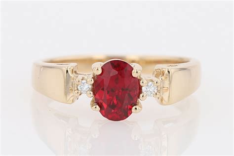 Gia® 117ctw Lab Created Ruby And Diamond Statement Ring 14k Yellow