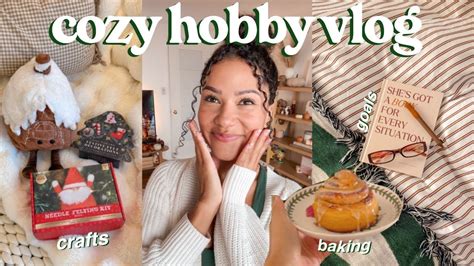 Winter Cozy Hobby Vlog🌲🧶 Crafts Cookies And More Youtube