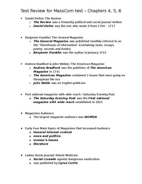 Masscom Test Review Chapters 4 5 And 6 Insights Studocu