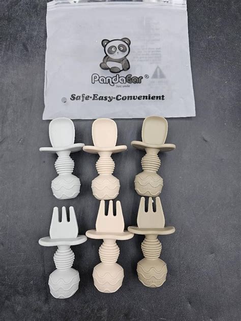 Set Of 6 Silicone Feeding Pacifiers By Pandaear