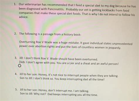 Logical Fallacies The Following Are The Types Of Chegg Com