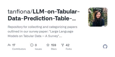 Github Tanfionallm On Tabular Data Prediction Table Understanding