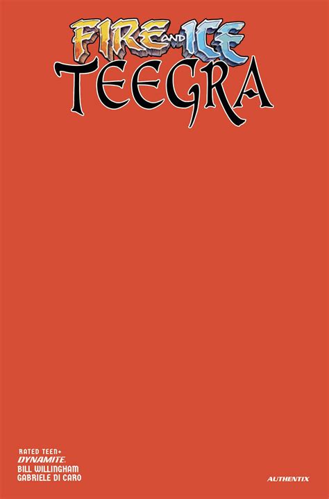 Fire And Ice Teegra Fire Blank Authentix Variant Cover F Legacy Comics