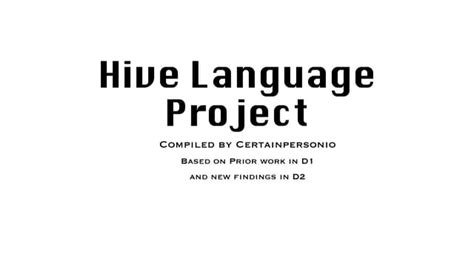 hive language project ppt