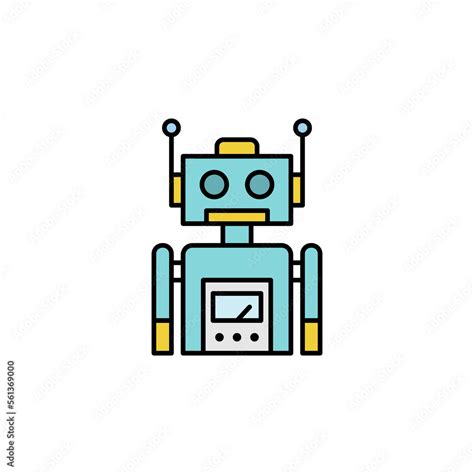 Robotics Robot Outline Icon Signs And Symbols Can Be Used For Web Logo Mobile App Ui Ux On