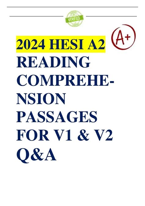 Hesi A2 Reading Comprehension Passages 2023 For V1 And V2 Hesi A2 Stuvia Us