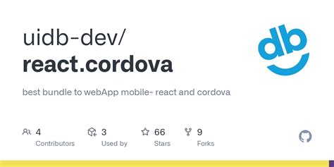 GitHub Uidb Dev React Cordova Best Bundle To WebApp Mobile React And Cordova
