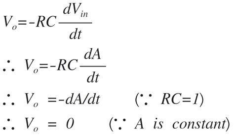Op Amp Differentiator Analog Integrated Circuits Electronics Tutorial