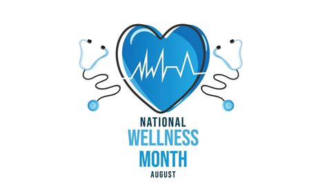 National Wellness Month Background Banner Card Poster Template