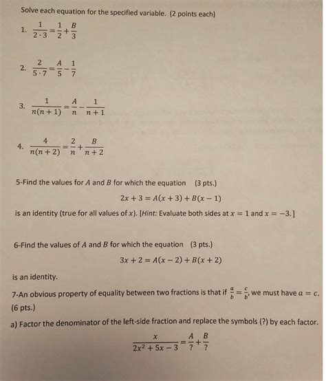 Solved Solve Each Equation For The Specified Variable 2 Chegg Com