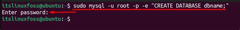 How To Create Mysql Database Using Shell Command Its Linux Foss