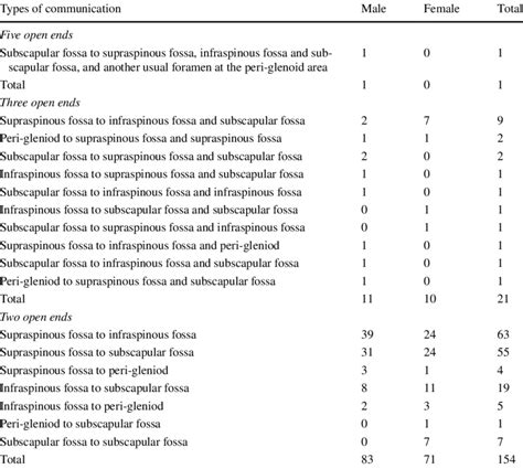 Classification Of The Scapular Foramina Prevalence And Sex Difference Download Scientific Diagram