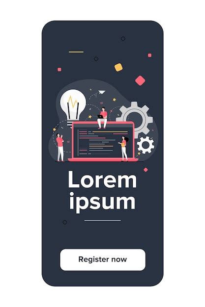 Free Vector Tiny Programmers Coding New Project Isolated Flat Vector Illustration Cartoon