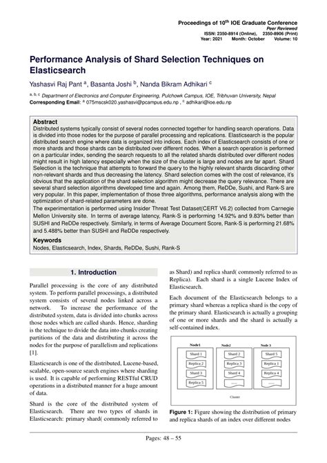 Pdf Performance Analysis Of Shard Selection Techniques On Elasticsearch