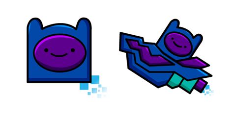 Geometry Dash Cube And Ship Cursor Custom Cursor