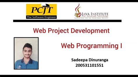 Web Project Task 03 1st Year Semester 01 Java Institute Eshop Web Application Youtube