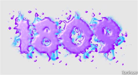 1809 Text Effect And Logo Design Number
