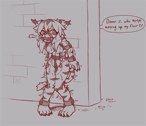 rule 34 ankle cuffs anthro arm cuffs behind wall bit gag bluecactus bodily fluids bondage