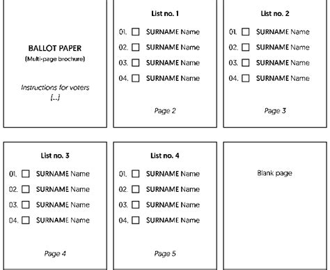 Ballot Sheet Template