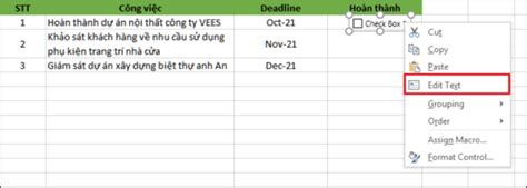 Checkbox Trong Excel Tổng Hợp Các Cách Tạo Và Chỉnh Sửa