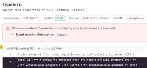Cannot Read Properties Of Null Reading Version Issue 421