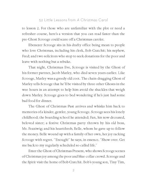 52 Little Lessons From A Christmas Carol Inspirational Reflections For