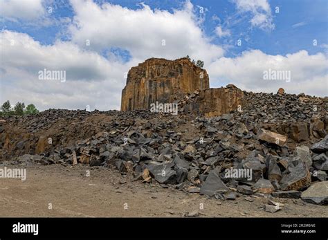 Geologic Basalt Rock Formation Basalt Quarry Columnar Basalt Quarry