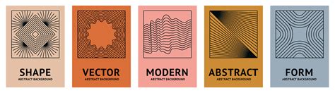 간단한 미니멀리스트 선형 스타일의 디자인 요소와 일러스트레이션의 벡터 세트 정사각형 추상적 인 형태와 모양 포스터 인쇄물 배너를위한 로고 디자인 템플릿 배지 및 스티커 0