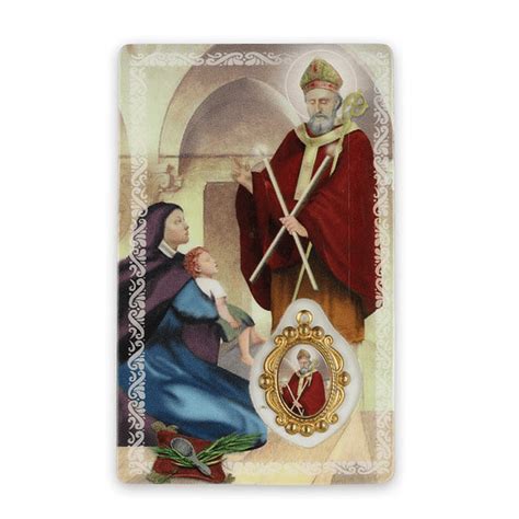 Saint Blaise Prayer Card