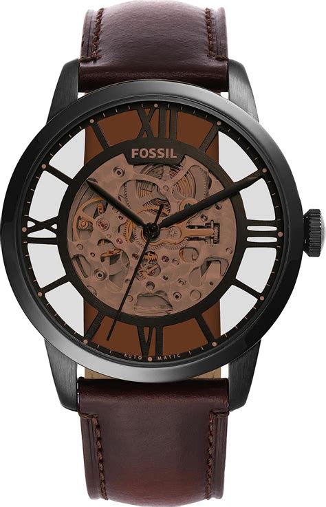 Fossil Analog Brown Dial Mens Leather Band Watch Me3098 Fossil Fashion