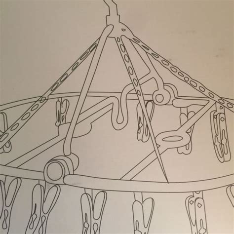 晾衣架素描 晾衣架简笔画 大山谷图库