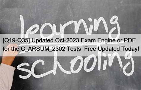 Q19 Q35 Updated Oct 2023 Exam Engine Or Pdf For The Carsum2302 Tests Free Updated Today