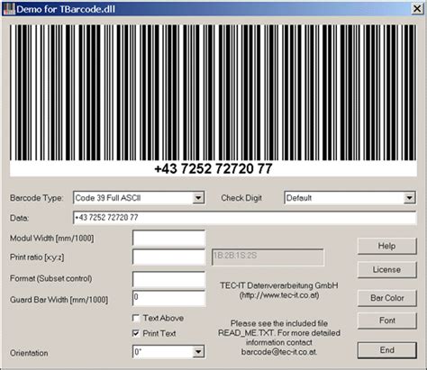 bar code software dll for vb c c delphi bar codes without bar code printers or free barcode fonts