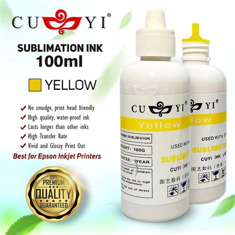 Cuyi Sublimation Ink For Ep Son Printer 100ml C M Y K Lc Lm Shopee Philippines
