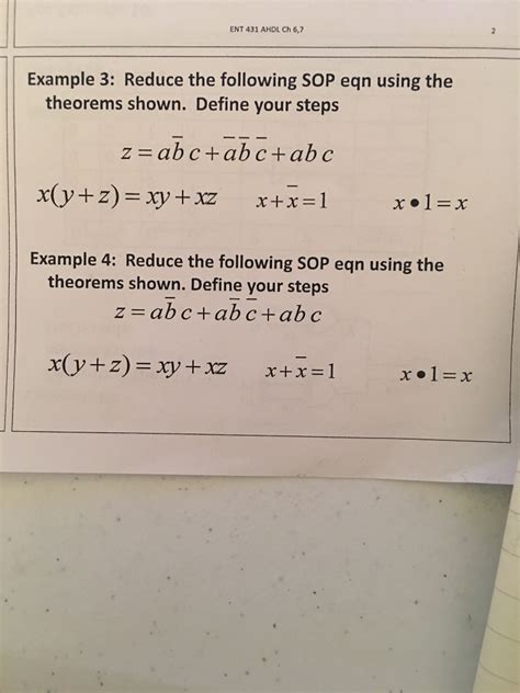 Solved Ent 431 Ahdl Ch 67 Example 3 Reduce The Following