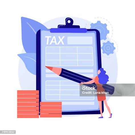 Taxes Calculation Vector Concept Metaphor Stock Illustration Download