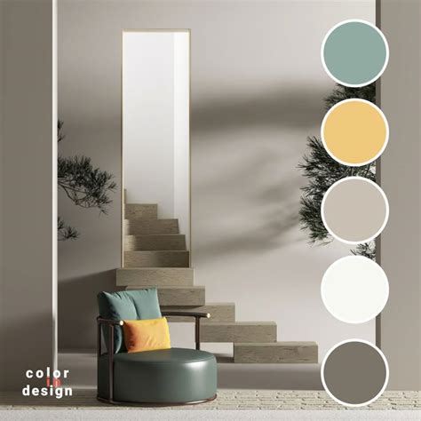 Сочетание цветов зеленый белый коричневый желтый цвета Интерьер Проектирование интерьеров