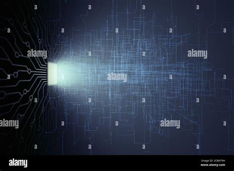 artificial intelligence microchip connections electric pulses and