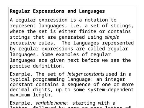 ppt regular expressions and languages a regular expression is a