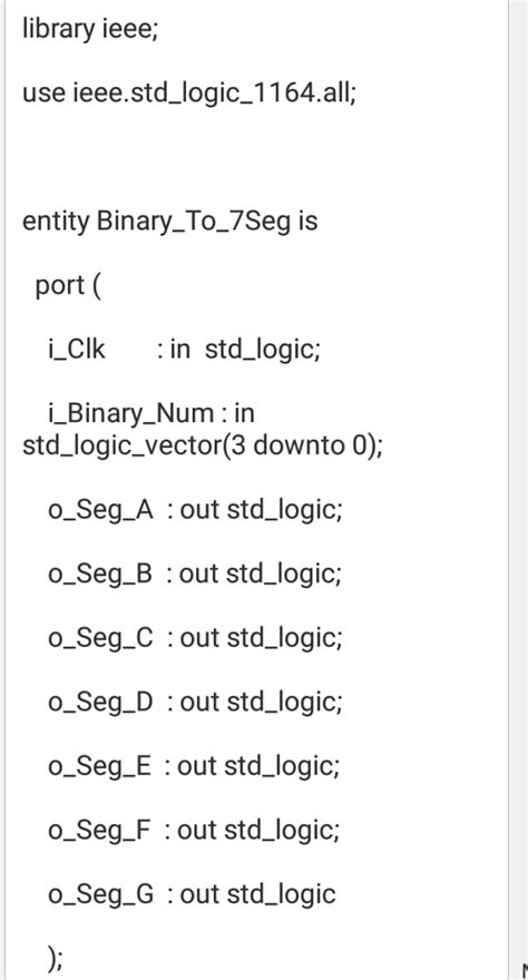I Need The Vhdl Code To Display The Binary Number Specified By An 8