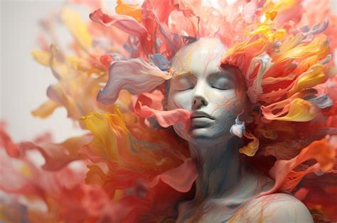 Premium Photo Abstract Artwork Conveying Emotions Related To Generative Ai