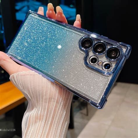 閃粉漸變 氣囊防摔殼 適用於 三星galaxy S24 S23 Ultra Fe A55 A54 A35 手機殼 保護殼 蝦皮購物