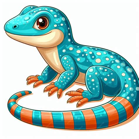 Premium Vector Cute Lizard Vector Cartoon Illustration