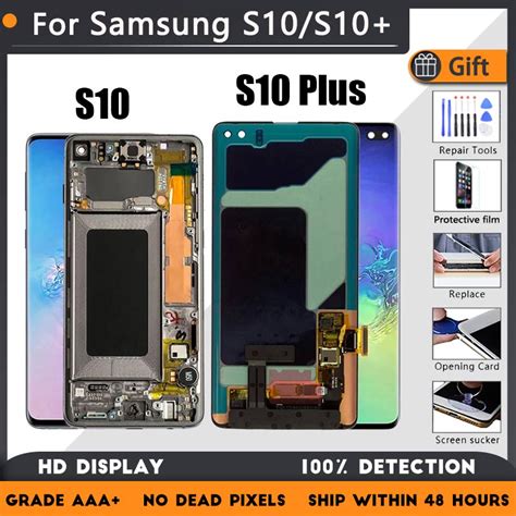 Amoled S10 Lcd สําหรับ Samsung Galaxy S10 G973fds G973f G973 S10 Plus